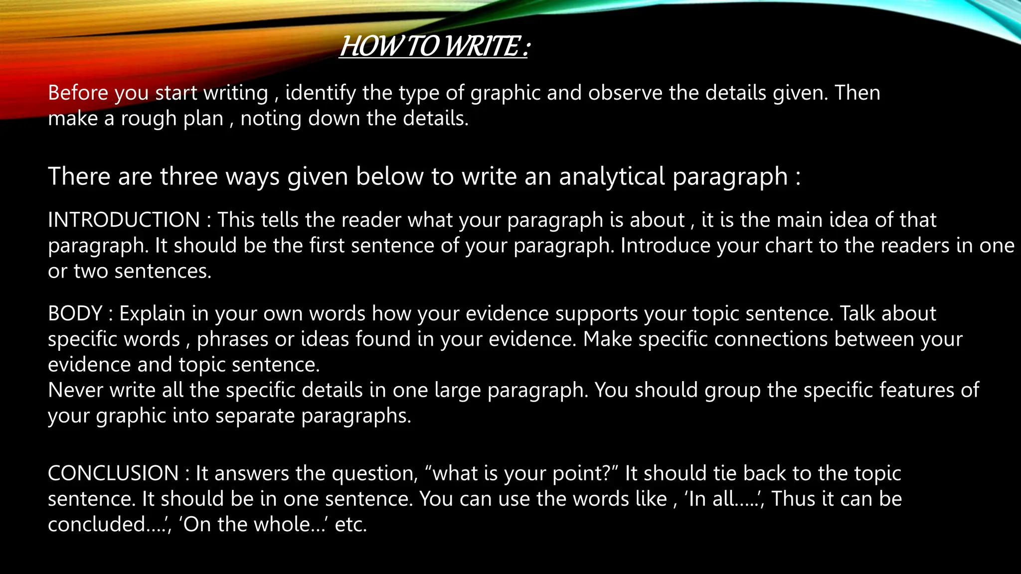 Analytical paragraph.pptx for exam preparation | PPT