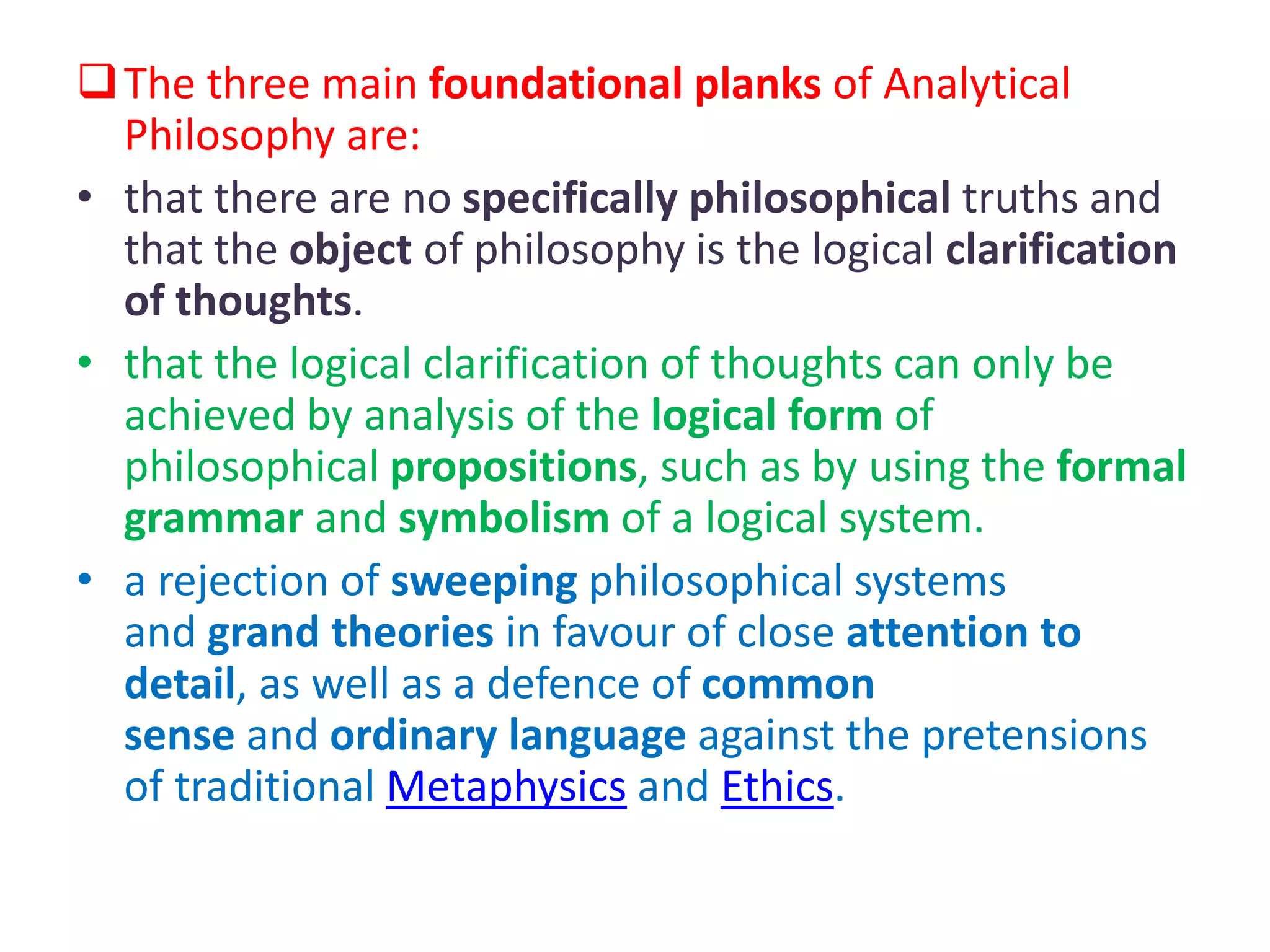 Analytical philosophy | PPTX