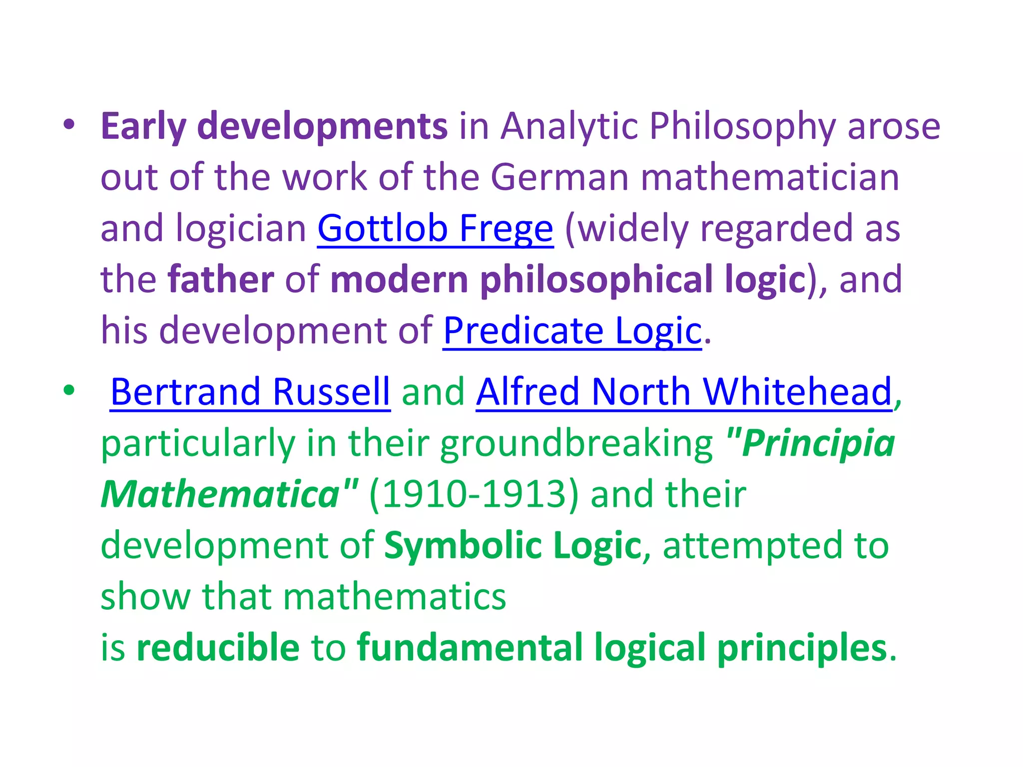Analytical philosophy | PPTX