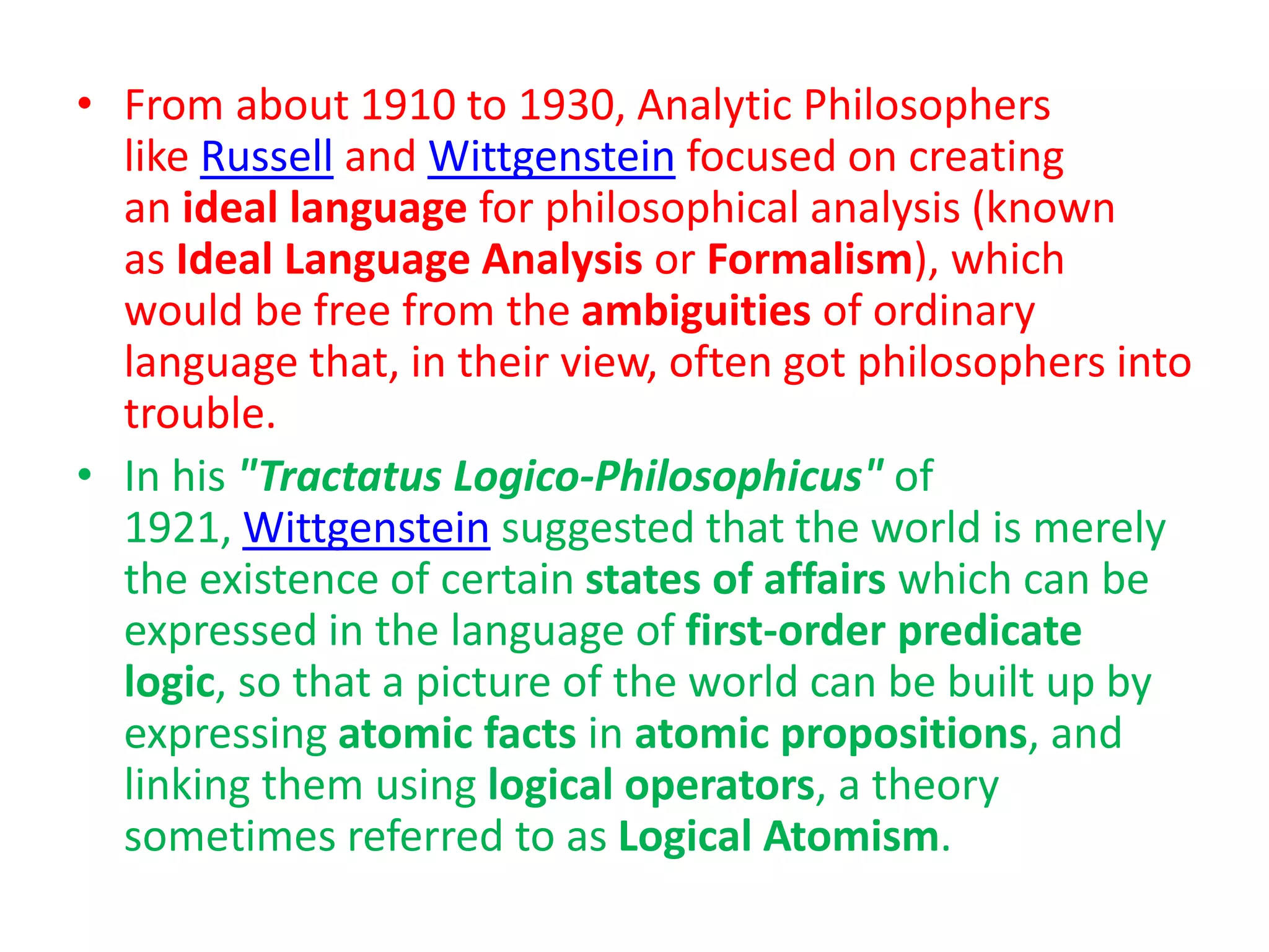 Analytical philosophy | PPTX