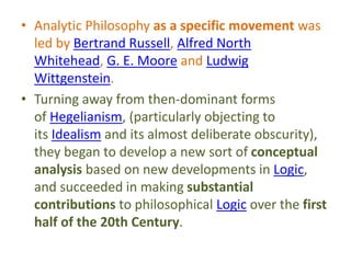 Analytical philosophy | PPTX