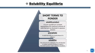organic precipitate and precipitate equilibria | PPTX