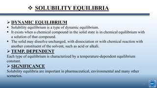 organic precipitate and precipitate equilibria | PPTX