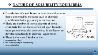 organic precipitate and precipitate equilibria | PPTX
