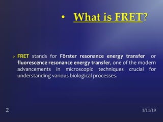 FRET, FRAP, TIFR MICROSCOPY | PPTX