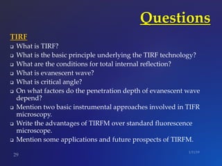 FRET, FRAP, TIFR MICROSCOPY | PPTX