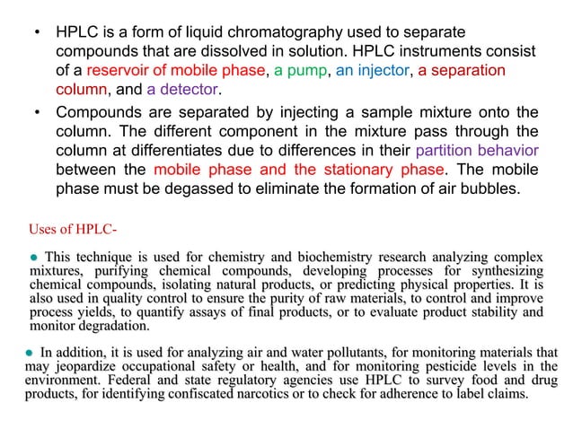 Introduction to Chromatography and HPLC | PPT
