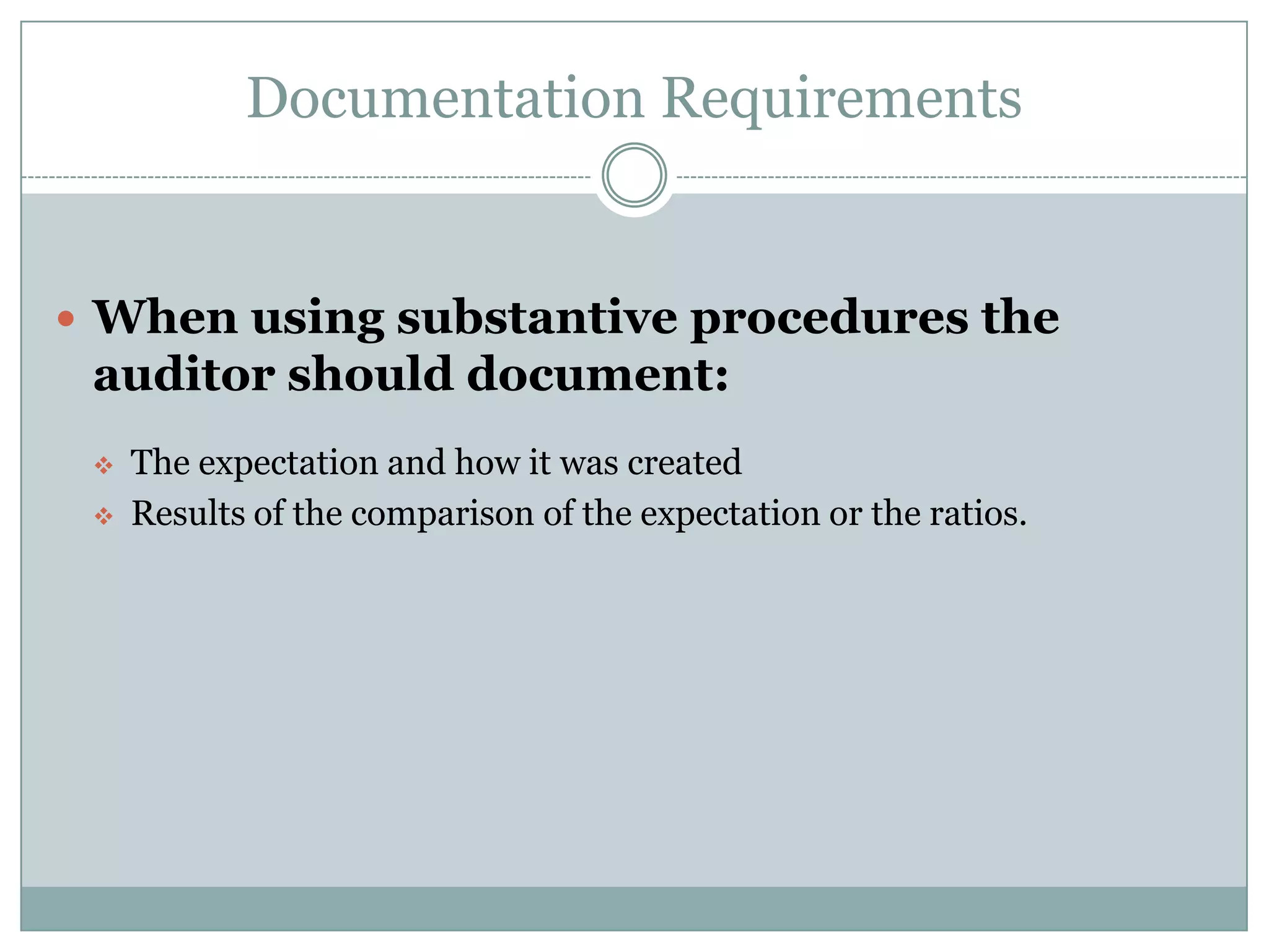 Analytical procedures presentation | PPTX