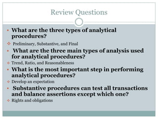Analytical procedures presentation | PPTX