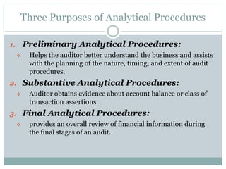 Analytical procedures presentation | PPTX