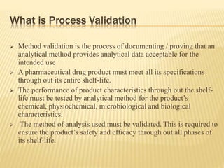 Analytical process validation | PPTX