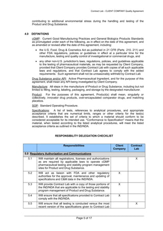 Analytical Quality Agreement Template | PDF