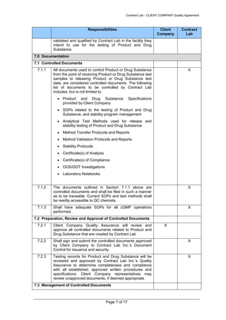 Analytical Quality Agreement Template | PDF