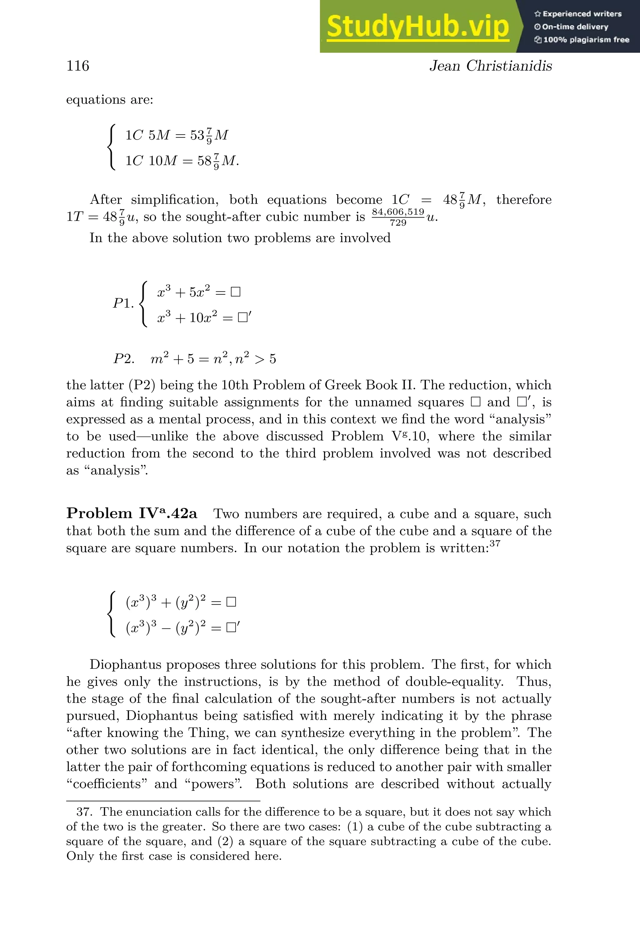 Analytical Reasoning and Problem-Solving in Diophantus s Arithmetica ...