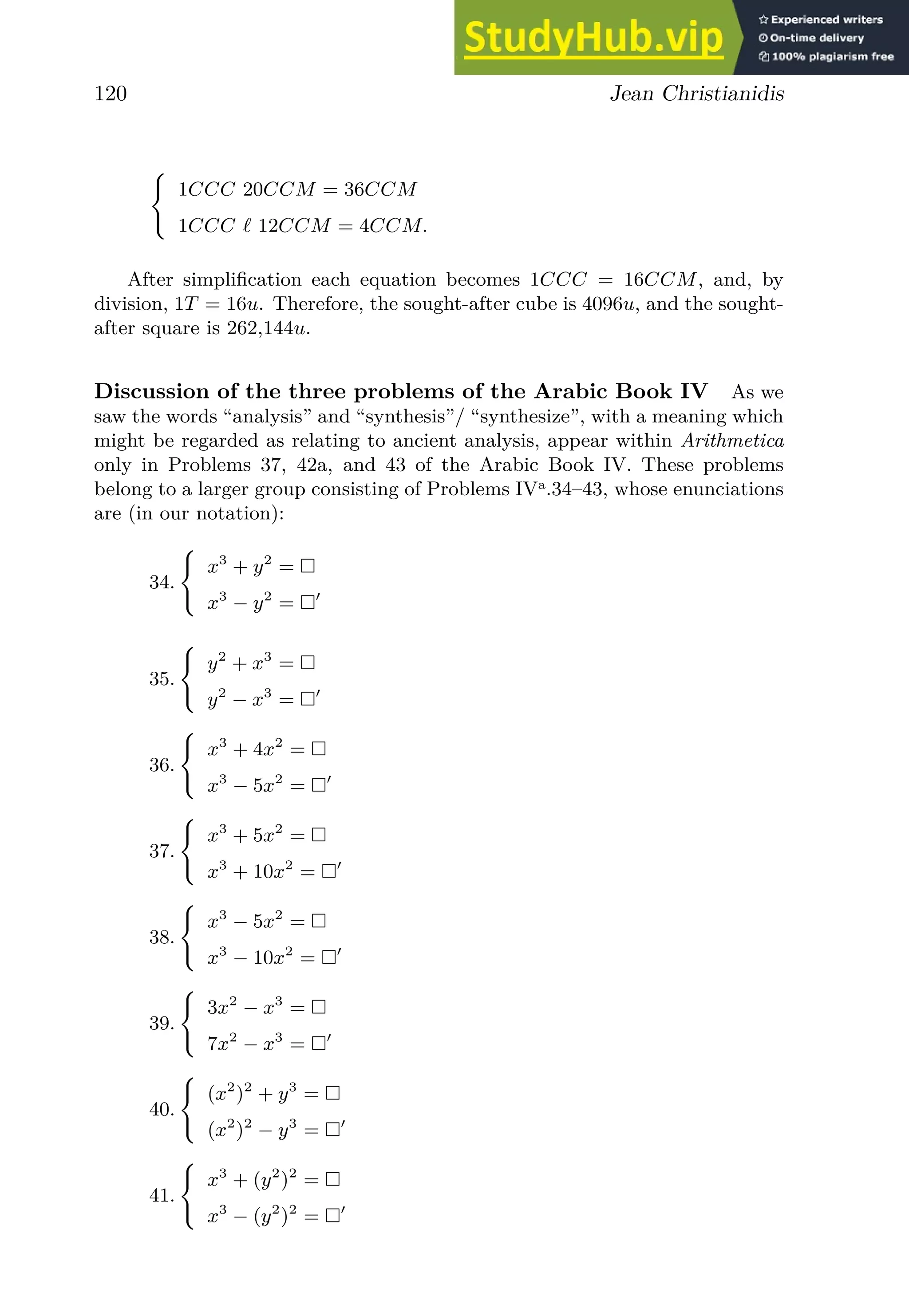 Analytical Reasoning and Problem-Solving in Diophantus s Arithmetica ...