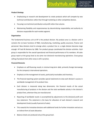 Analytical Report On Case Study Titled Quot Human Resources At Hewlett ...