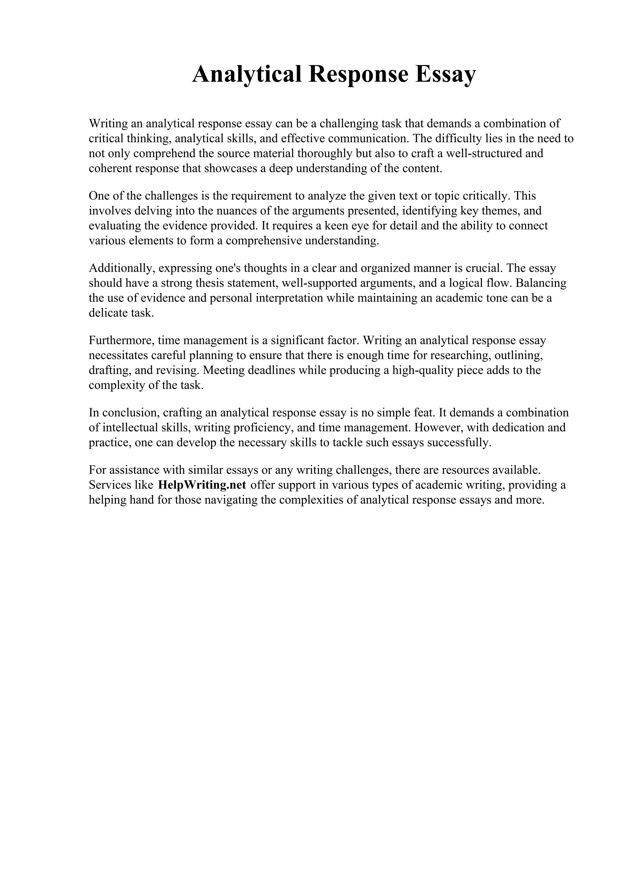 Analytical Response Essay PDF analytical-response-essay-pdf