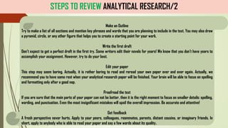 ANALYTICAL REVIEW AND PROCEDURE: RESEARCH AND ACCEPTABLE PAPER FOR ...