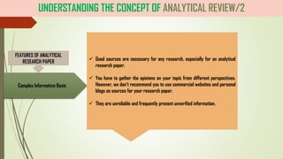 ANALYTICAL REVIEW AND PROCEDURE: RESEARCH AND ACCEPTABLE PAPER FOR ...