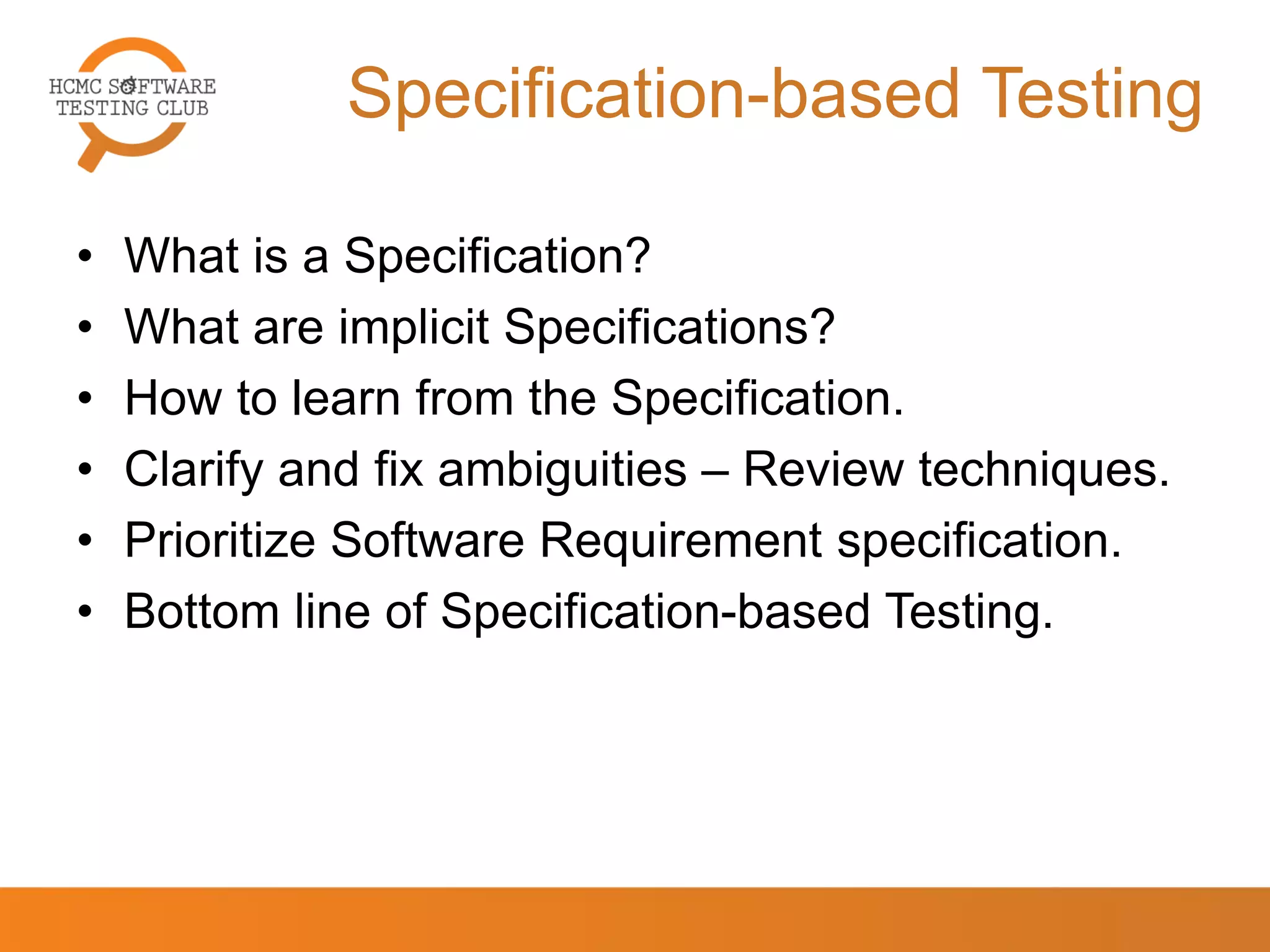 Analytical Risk-based and Specification-based Testing - Bui Duy Tam | PPT