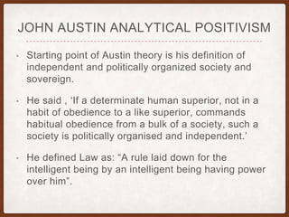 Analytical school of Jurisprudence | PPTX