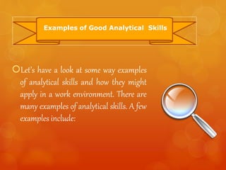 Analytical skills | PPTX