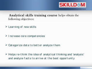 Analytical skills training course – make valid decisions with maximum confidence | PPT