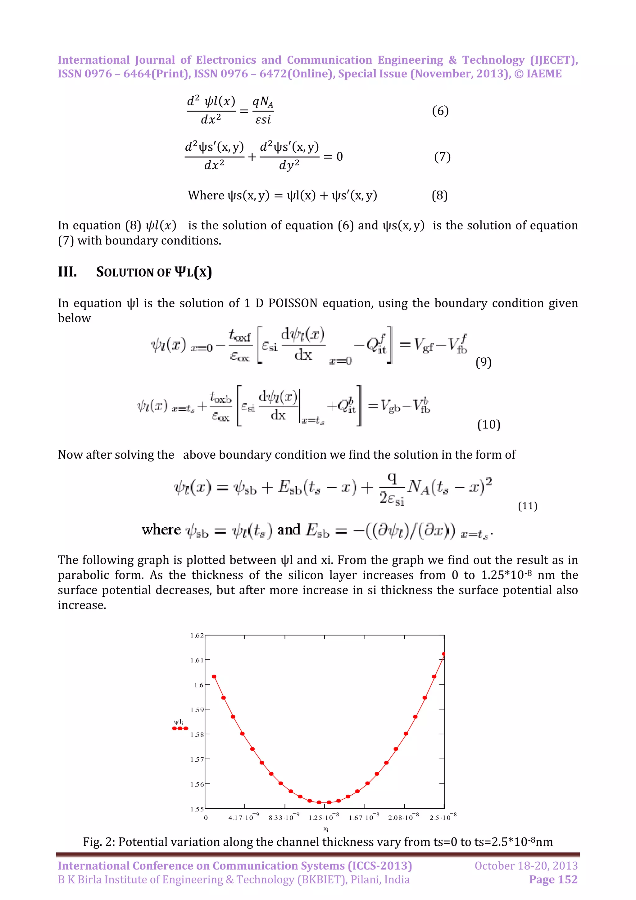 Analytical solution of 2d poisson’s equation using separation of variable method for fdsoi ...