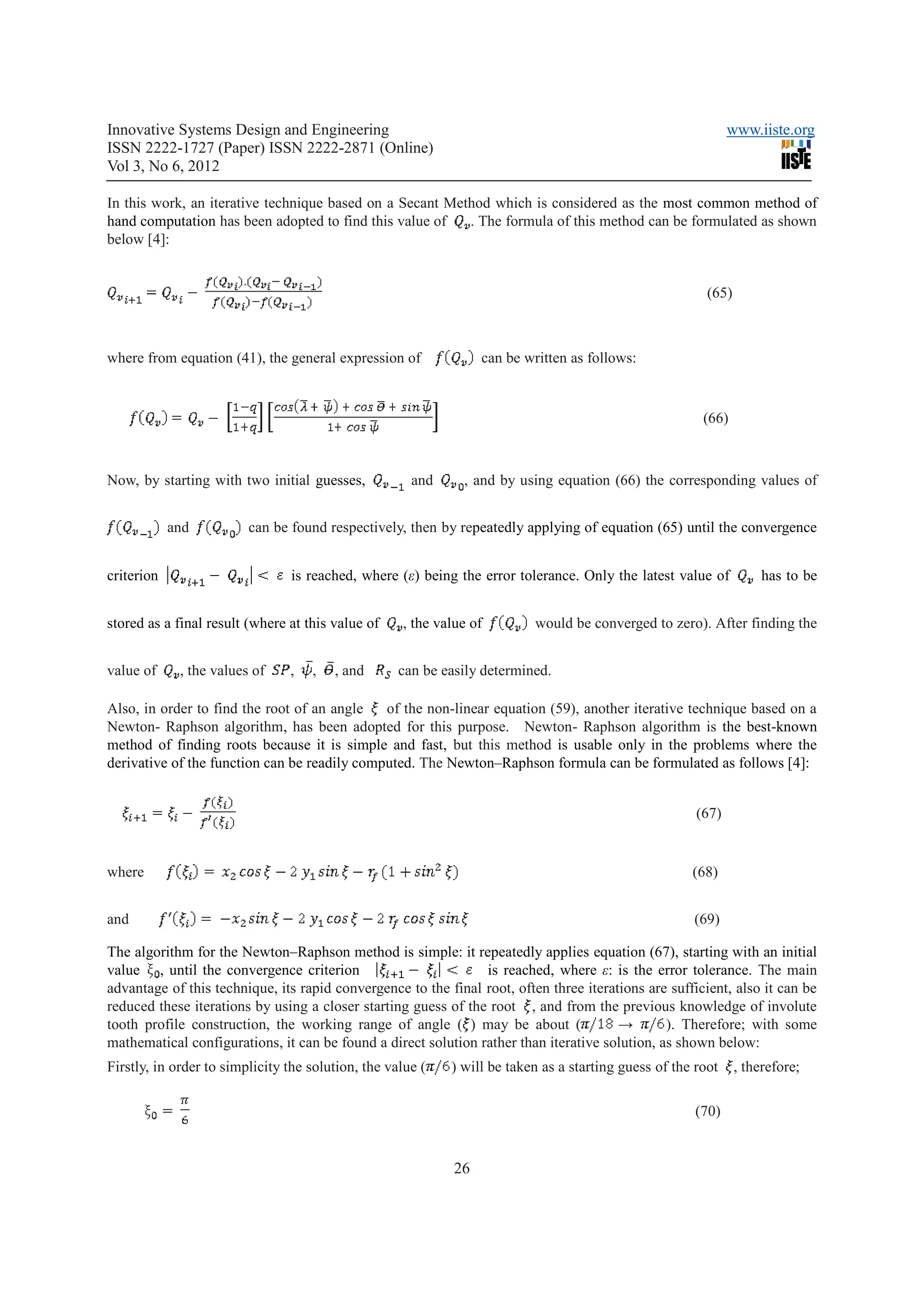 Analytical solution of bending stress equation for symmetric and asymmetric involute gear teeth ...