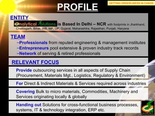 Analytical Solutions - Supply Chain for Coal in India | PPT