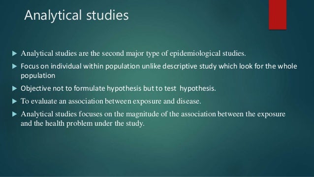 Analytical study designs case control study