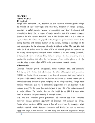 Analytical study of foreign direct investment in india | DOCX