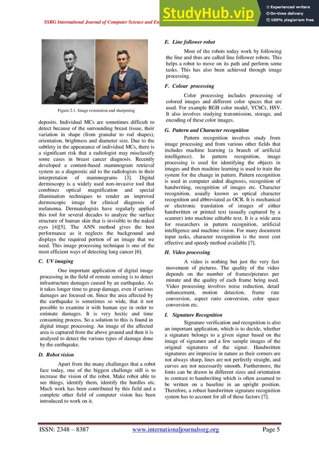 Analytical Study On Digital Image Processing Applications | PDF