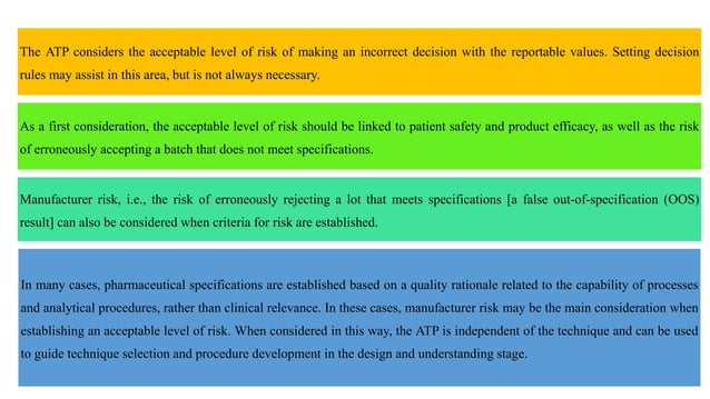 Analytical target profile 1 | PPTX | Pharmaceutical Industry | Industries