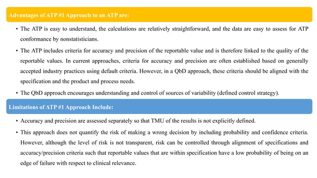 Analytical target profile 1 | PPTX | Pharmaceutical Industry | Industries