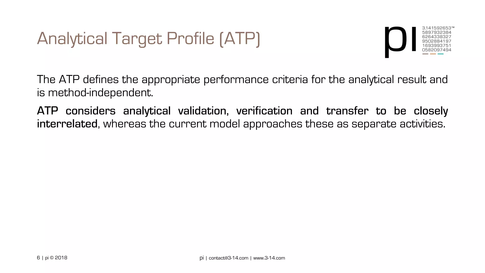 Analytical Target Profile (ATP) - Structure and Application Throughout ...