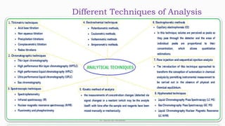 Analytical techniques | PPT