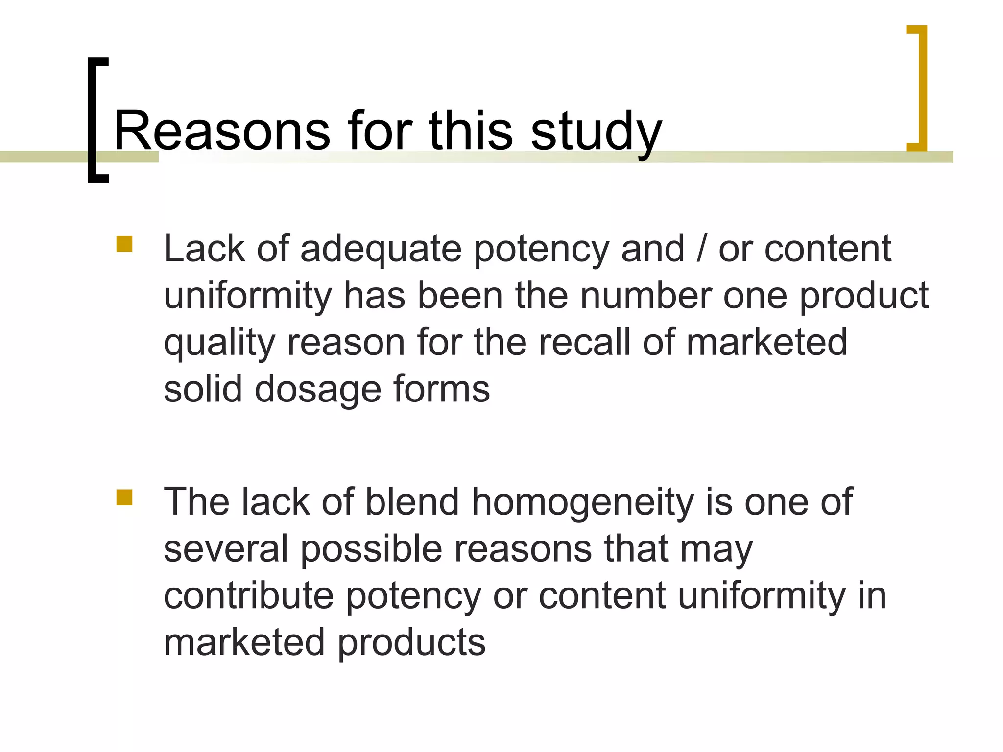 Analytical Techniques In Determining On Line Blend Uniformity In Powder ...