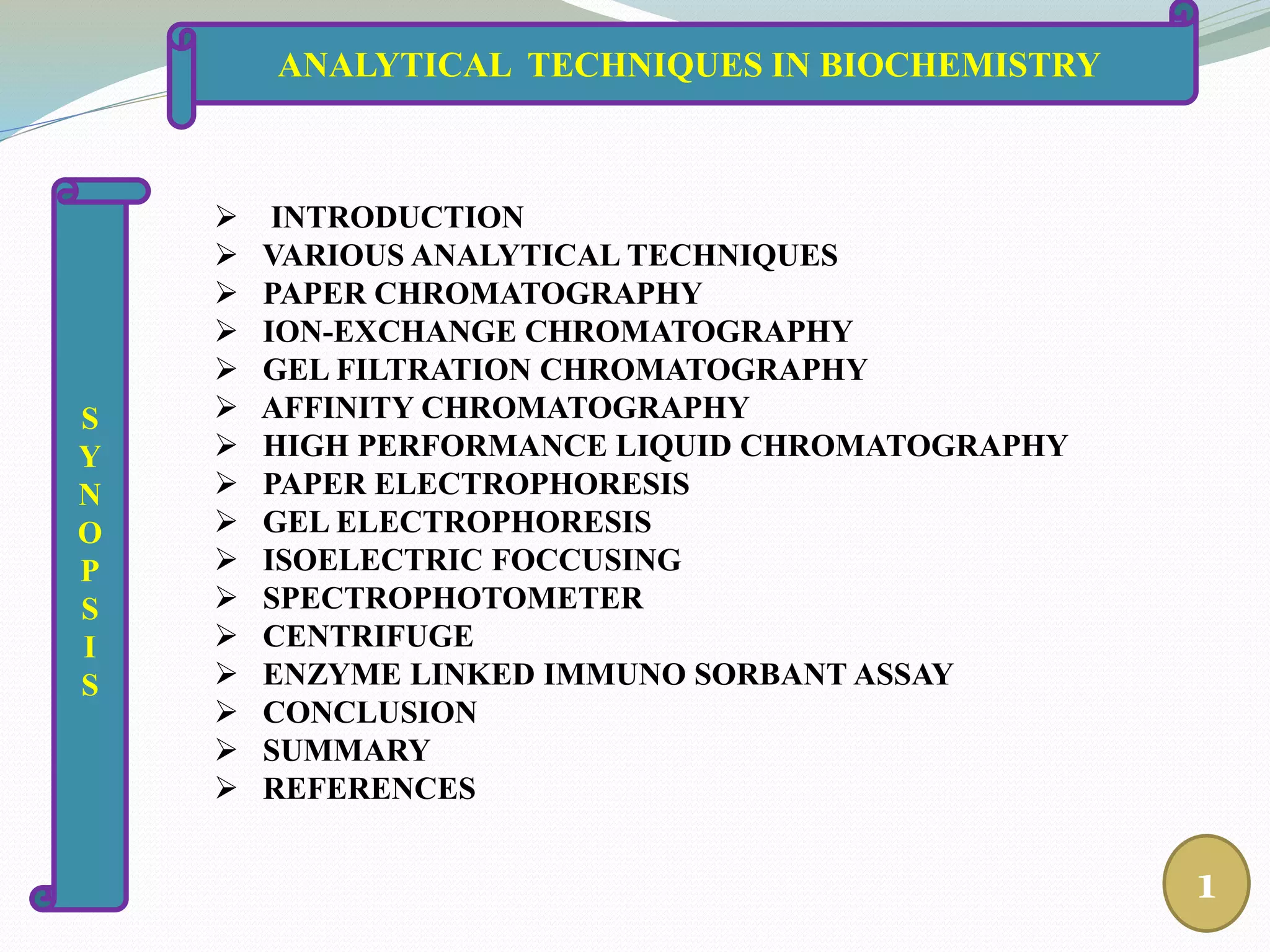 Analytical techniques ppt | PPTX