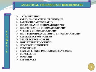 Analytical techniques ppt | PPTX