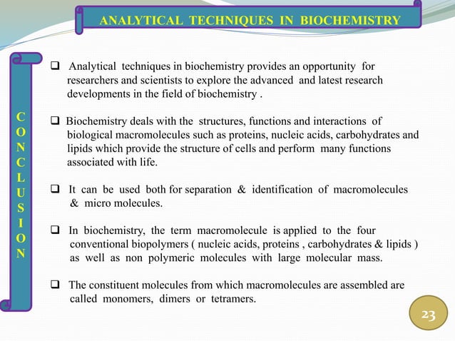 Analytical techniques ppt | PPTX | Chemistry | Science
