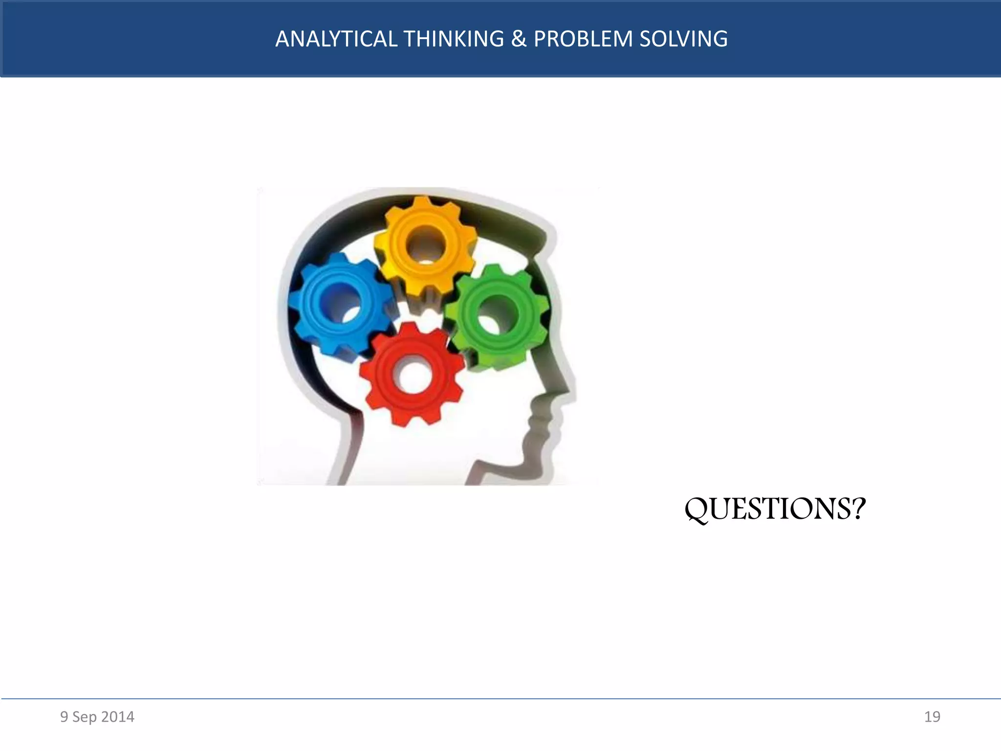 Analytical thinking & problem solving | PPTX
