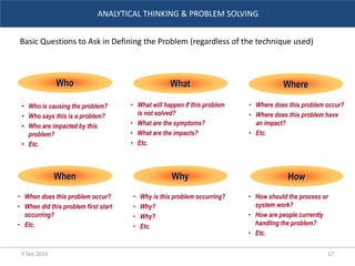 Analytical thinking & problem solving | PPTX