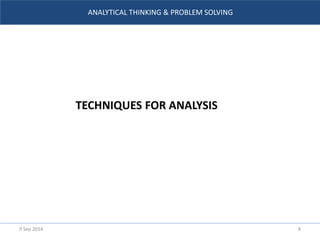 Analytical thinking & problem solving | PPTX