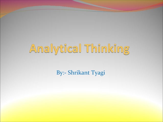 Analytical thinking team | PPT