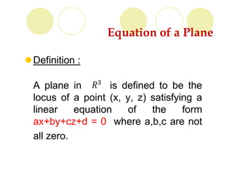 Analytical Geometry in three dimension | PPT