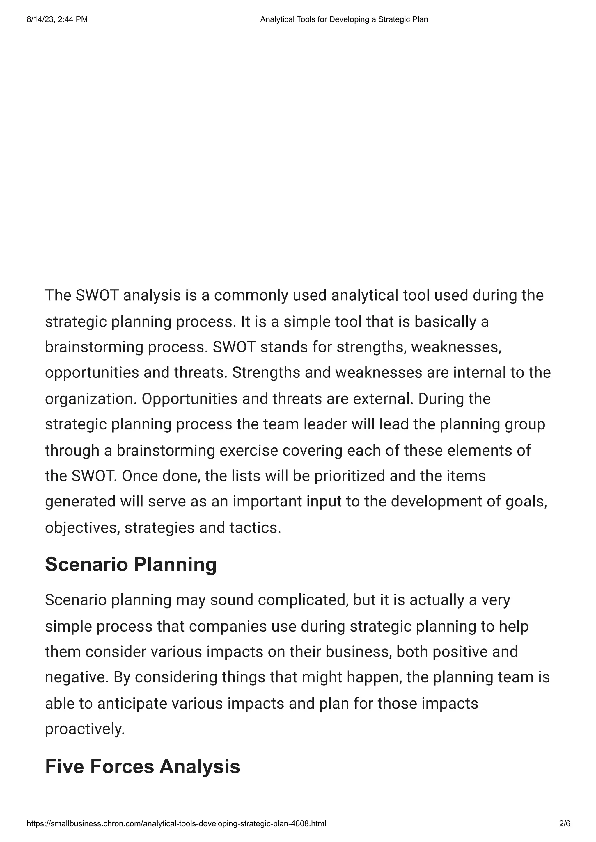 Analytical Tools for Developing a Strategic Plan.pdf
