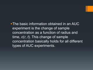 Analytical ultracentrifugation (a) | PPTX