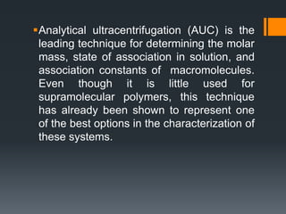 Analytical ultracentrifugation (a) | PPTX