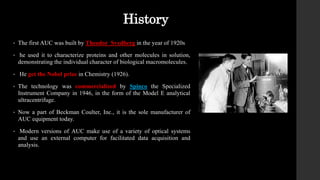 Analytical ultracentrifuge | PPTX